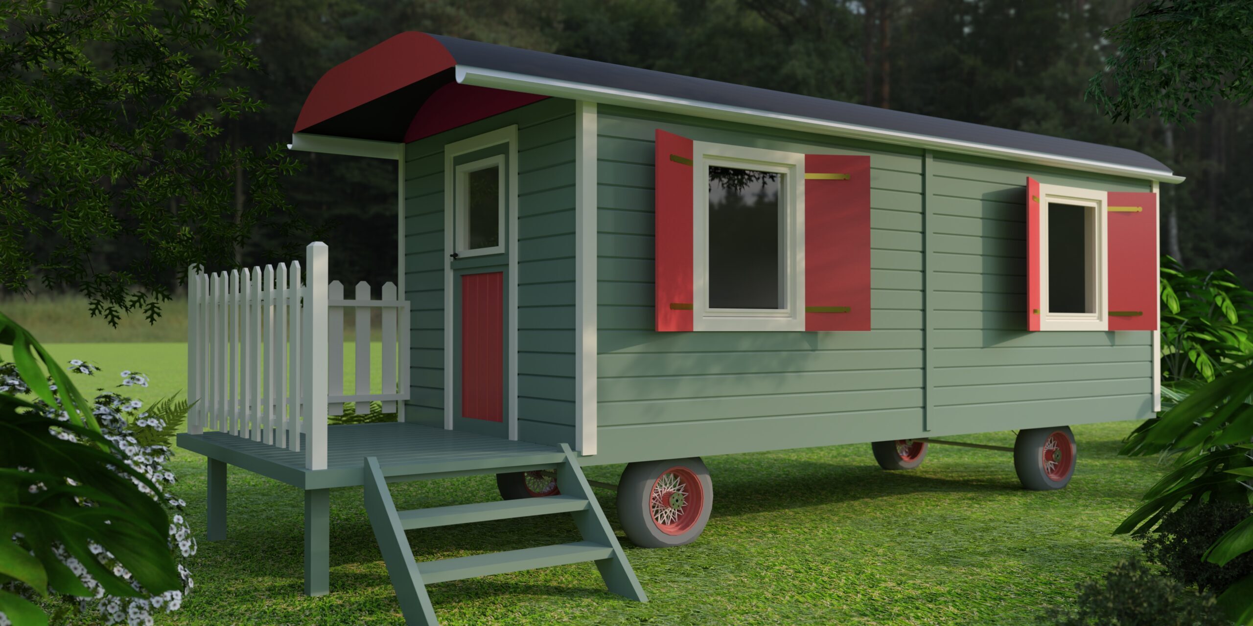 Een "pipowagen" met SketchUp en Unicorn Render - CADez